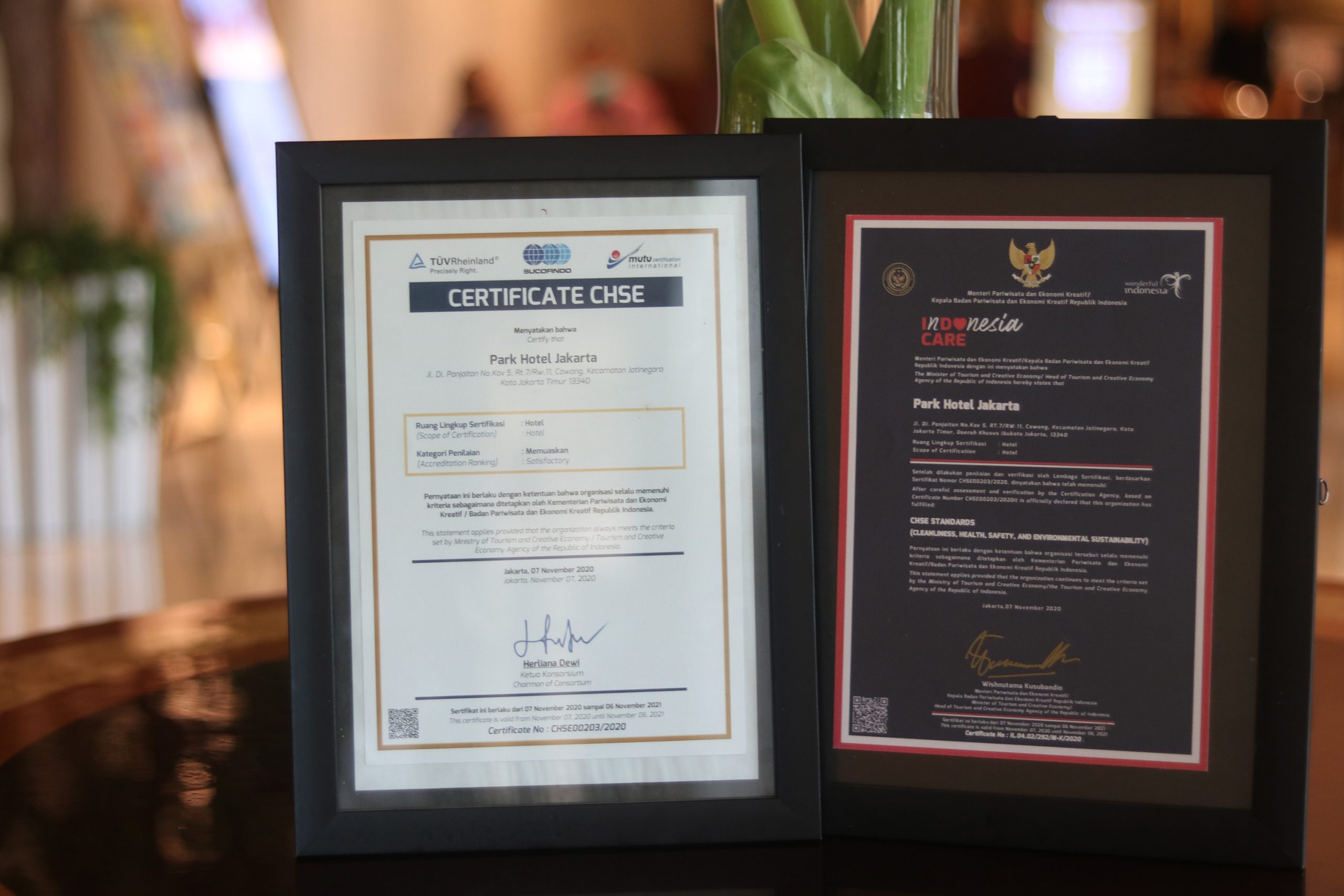 Receiving CHSE Certification, PARK HOTEL Cawang - Jakarta Committed to ...